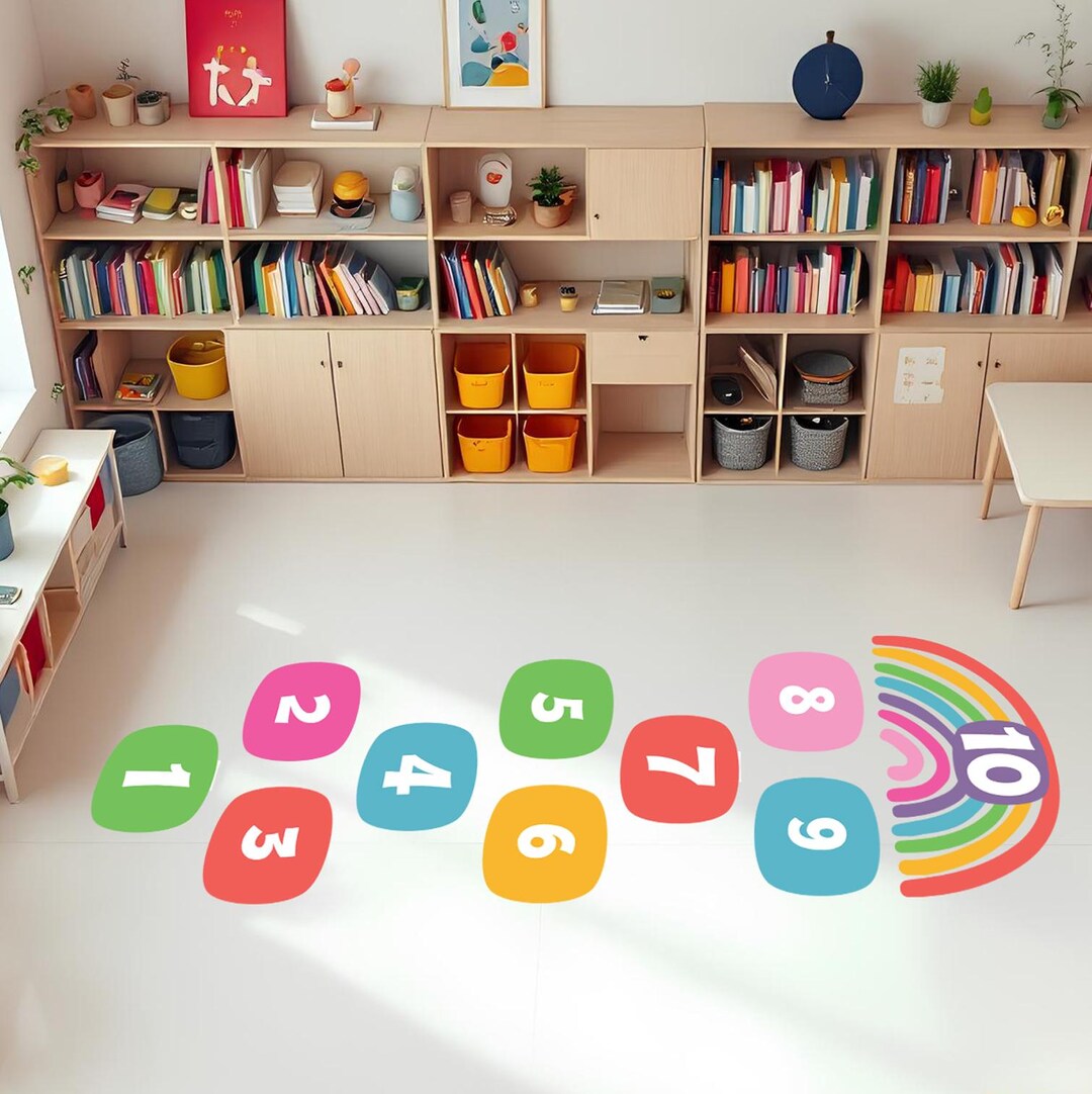 Rainbow Hopscotch – Ultra-resistant Floor Game - Sensory Path - Etsy
