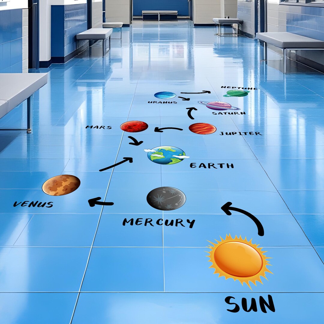 Durable Solar System Hopscotch Floor Decal – Sensory Circuit for ...