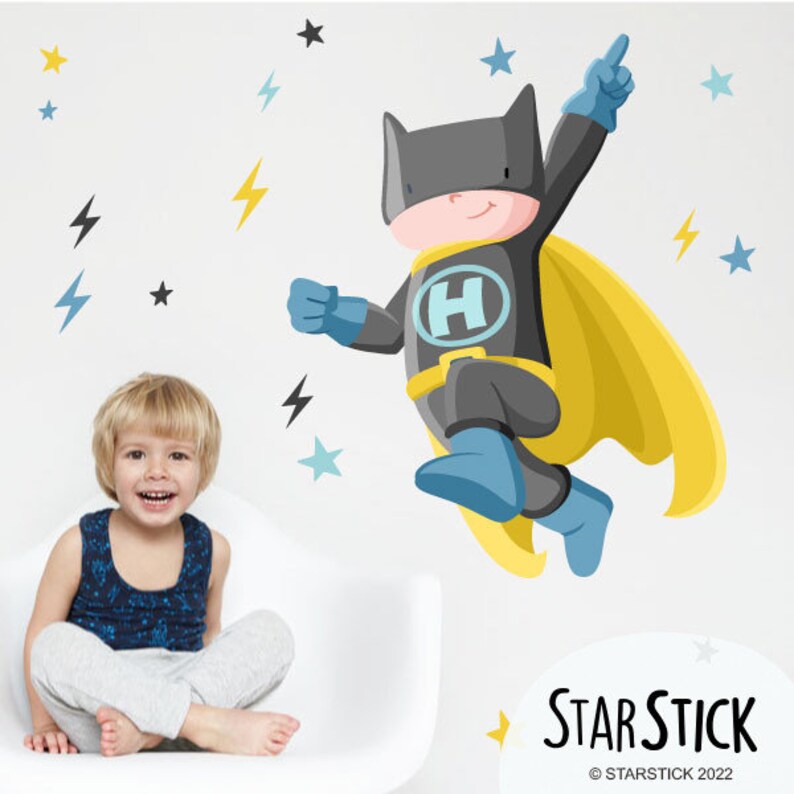Children's Stickers Children Superhero Batboy - Boy Decorative Stickers ...