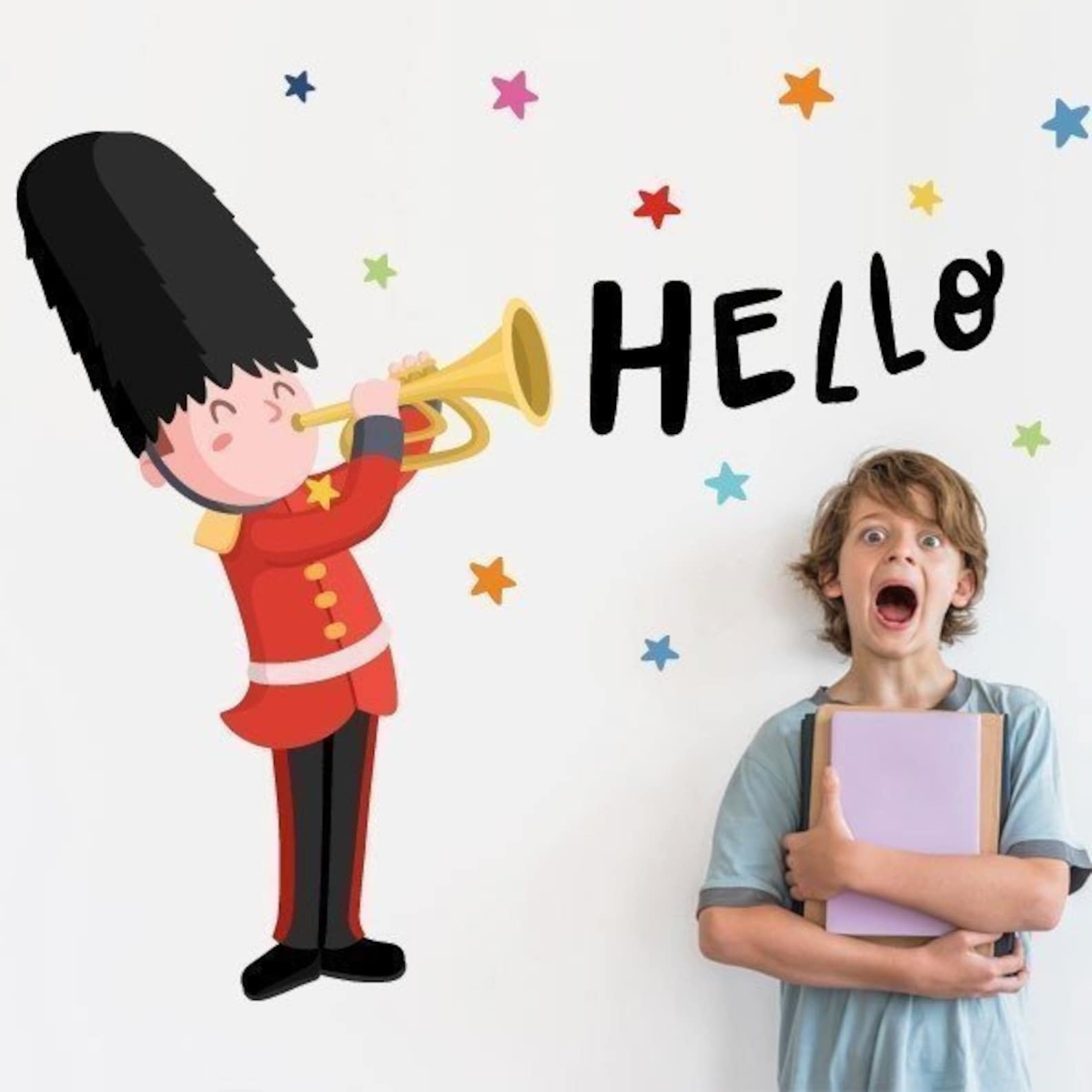English Royal Guard Wall Decal for Language School, Educational Wall ...
