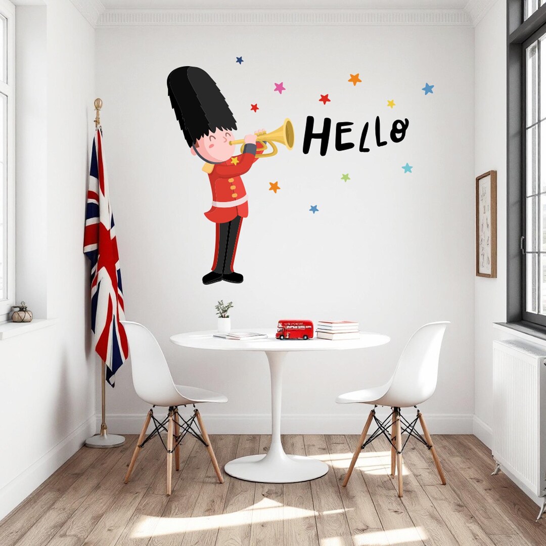 English Royal Guard Wall Decal for Language School, Educational Wall ...