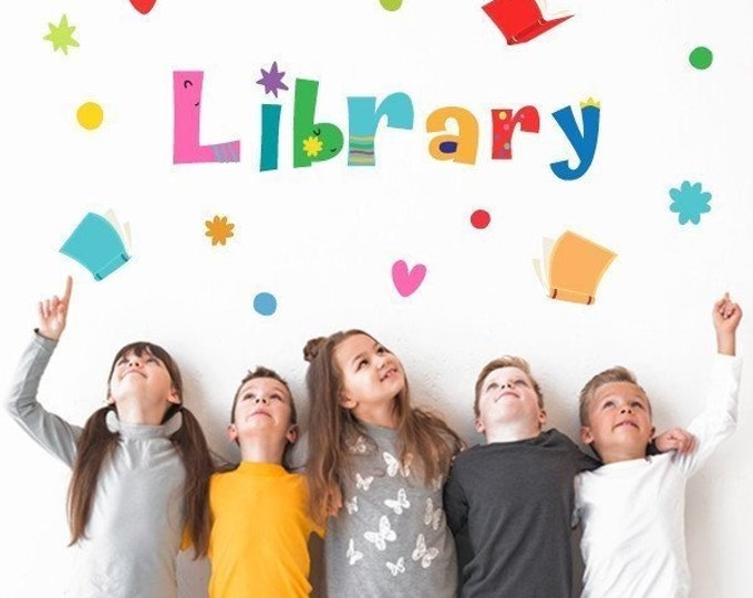 Library Wall Decal - Educational Wall Stickers for Schools & Libraries ...
