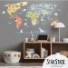 World Map Happy World Wall Decals - Etsy