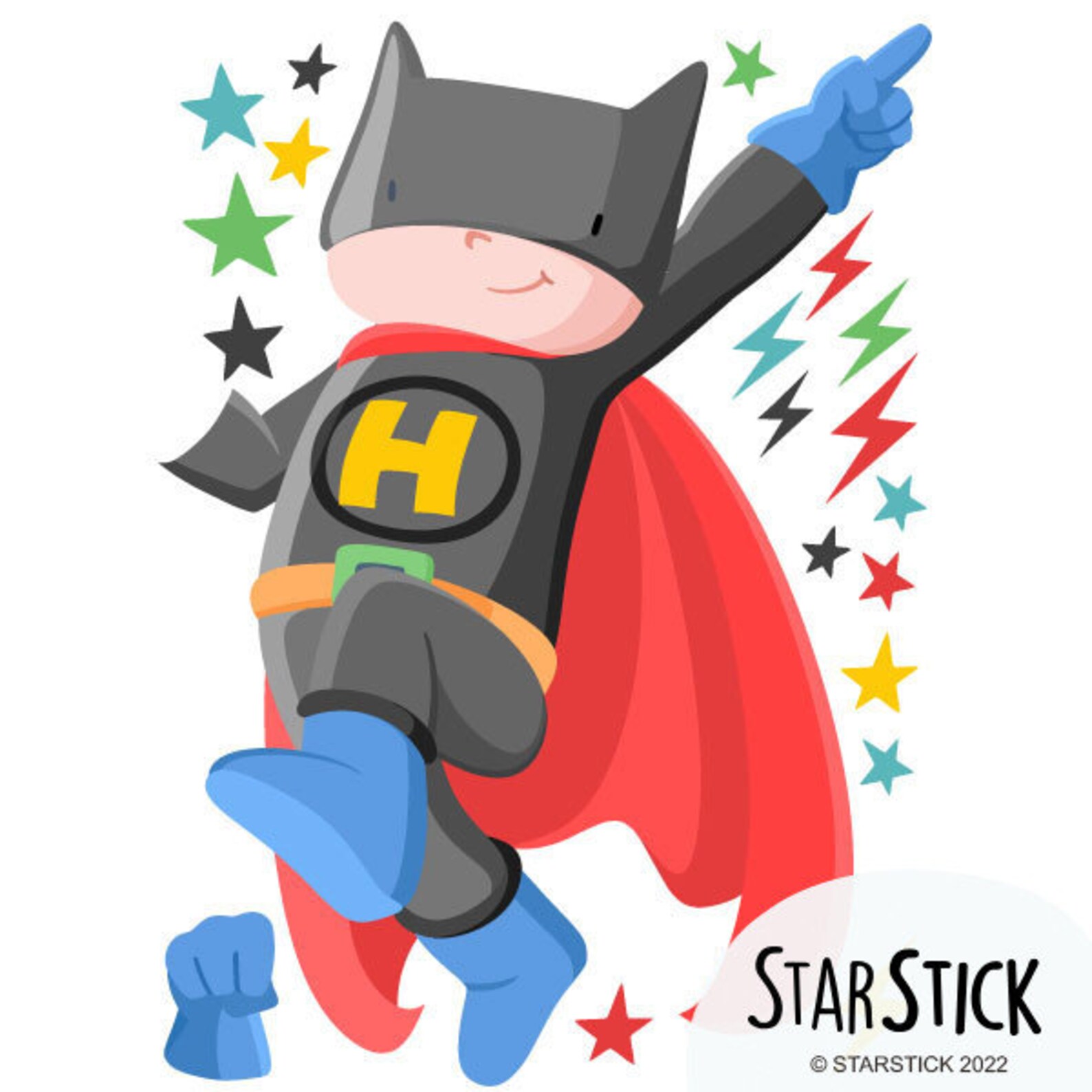 Children's Stickers Children Superhero Batboy Boy Decorative Stickers ...