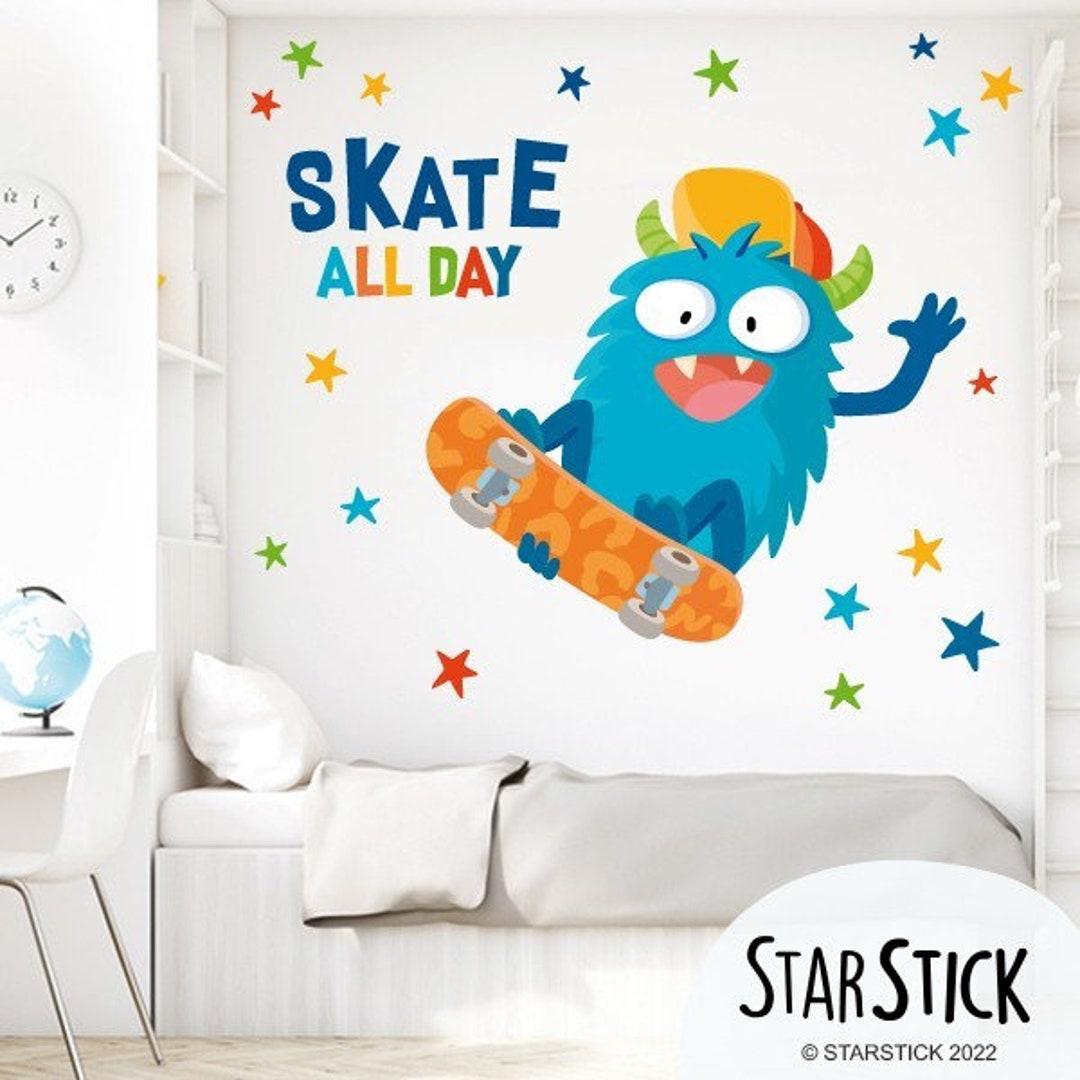 Monster Skater - Stickers for Child - Etsy