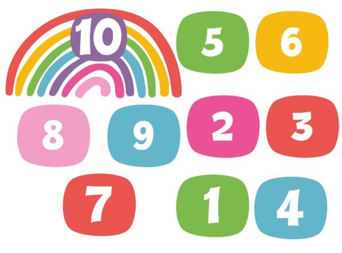 Rainbow Hopscotch Floor Decal – Sensory Path Vinyl for Schools – Indoor ...