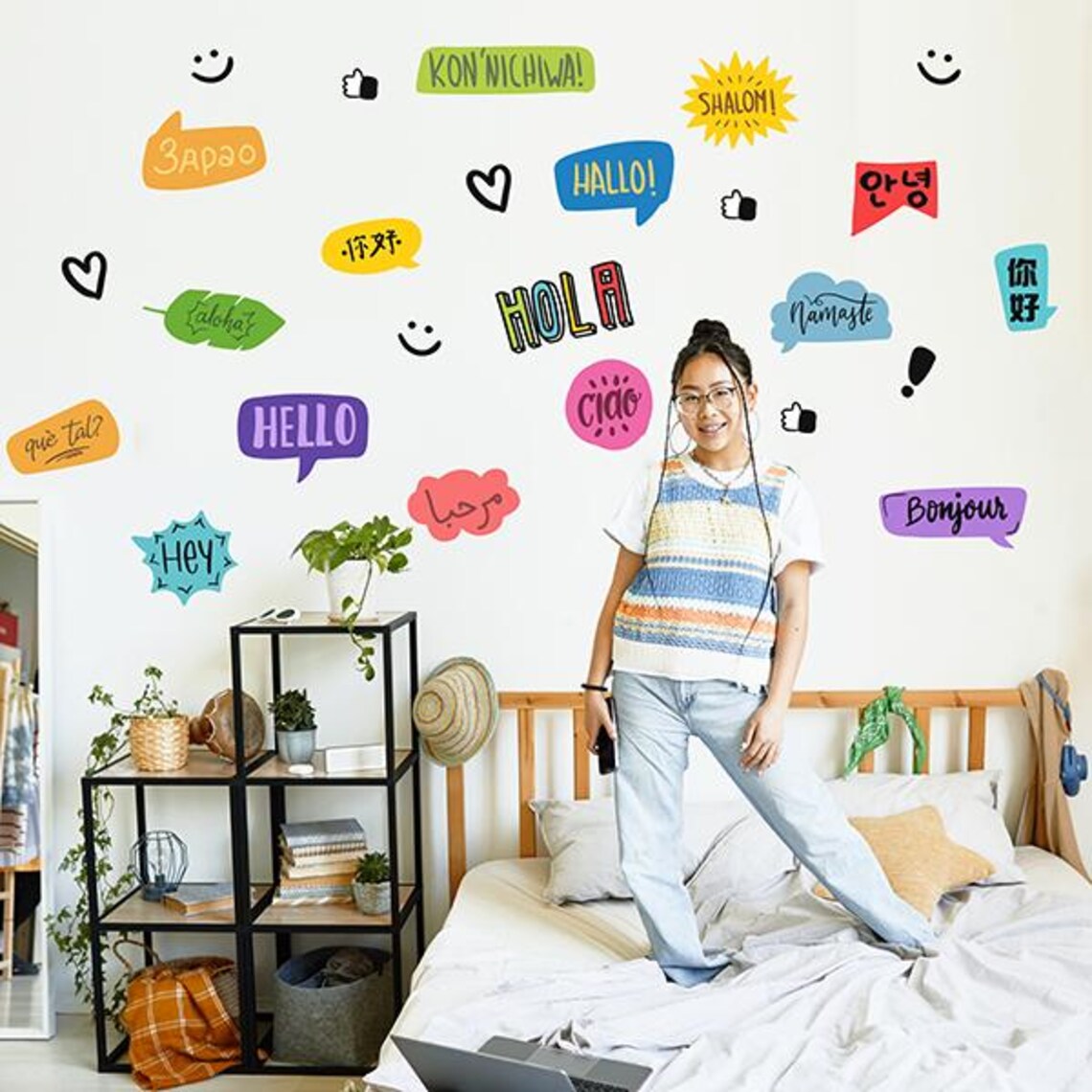 Hello Wall Decal - Multicultural Classroom Sticker - Greetings in ...