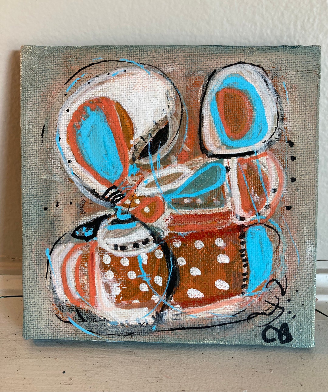 Original 5x5 Mini Abstract Art. Affordable Canvas Art for the - Etsy