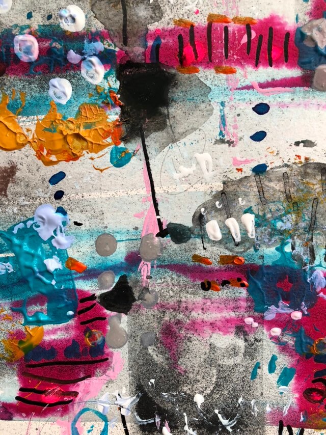 Original Wall Art, Abstract Painting on Paper 11x15 Inches . Art on ...