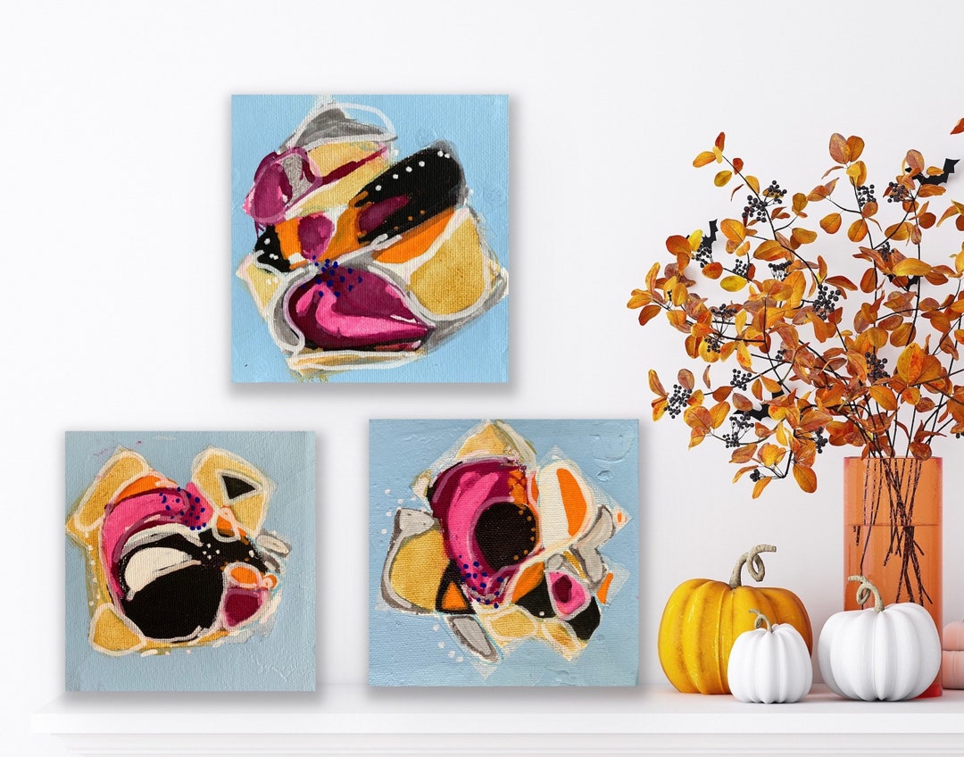Original 3 Piece Hand Painted Art Set. Gallery Wall Art by Christie ...