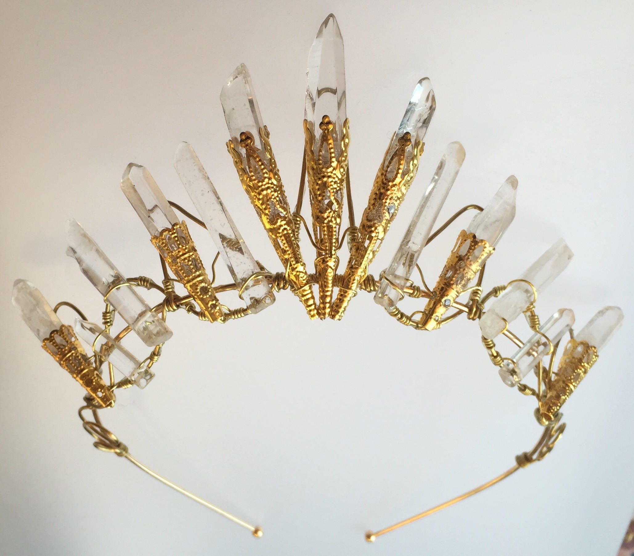 The AMBER Crown - Magical Natural Rock Crystal Quartz Crown Tiara ...