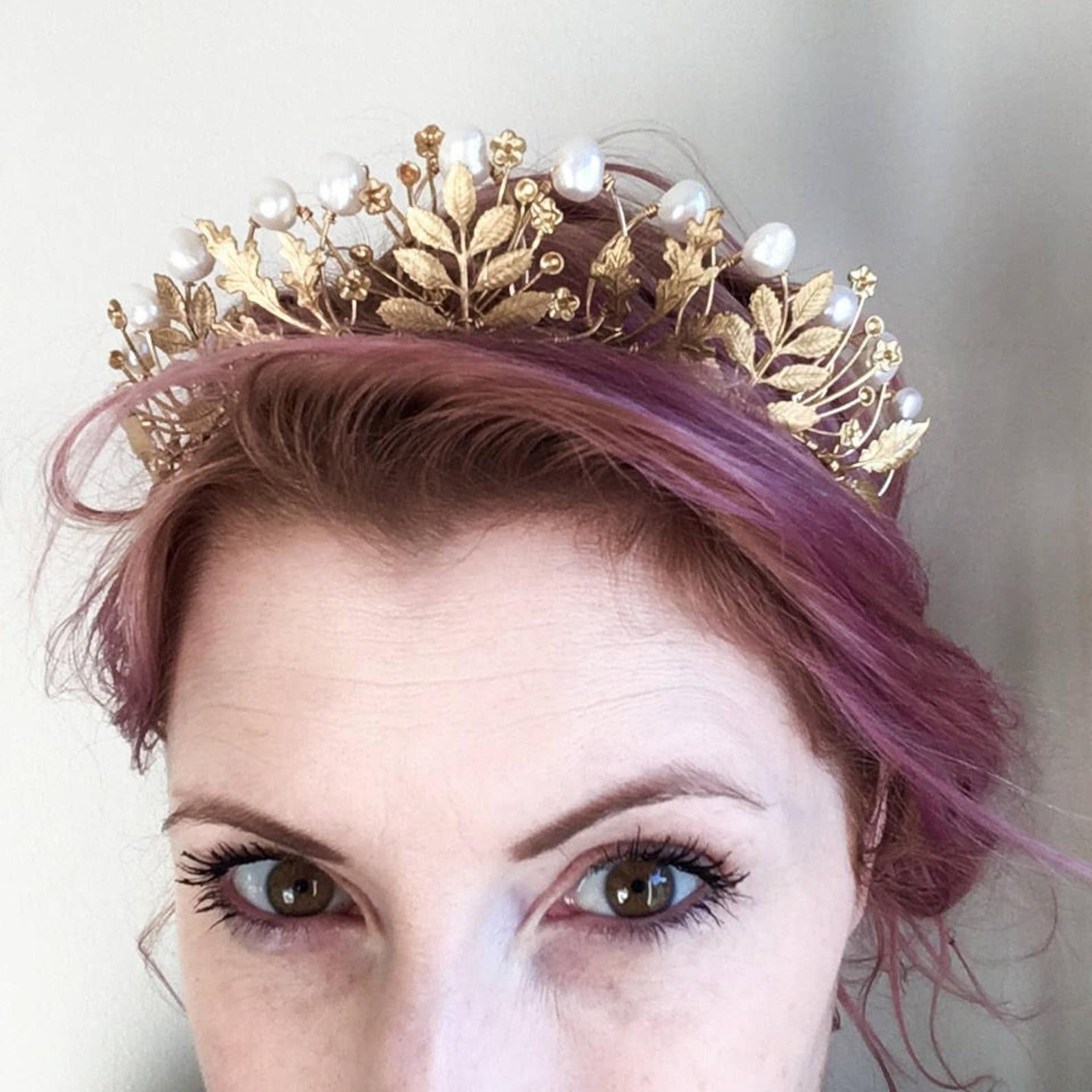The AGATHA Crown Queen Tudor Renaissance Pearl Leaf - Etsy Australia