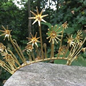 The STARLET Star Brass Crown Tiara - Wedding, Festival, Bride ...