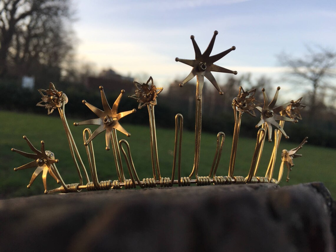 The LYRA Star Crown Tiara - Bridal Headdress Festival Prom Flower - Etsy