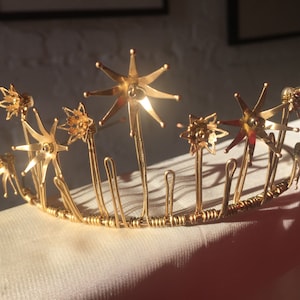 The LYRA Star Crown Tiara - Bridal Headdress Festival Prom Flower - Etsy