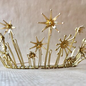 The STARLET Star Brass Crown Tiara - Wedding, Festival, Bride ...