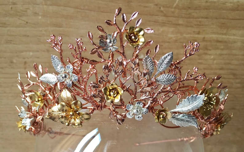 The ANEMONE Flower Leaf Branch Tiara Diadem Crown leaves | Etsy