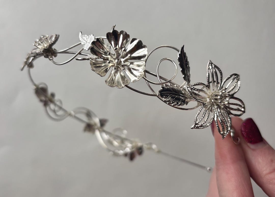 The ODETTE Edwardian Gold Flower Crown: Vintage Style Tiara Headband - Etsy