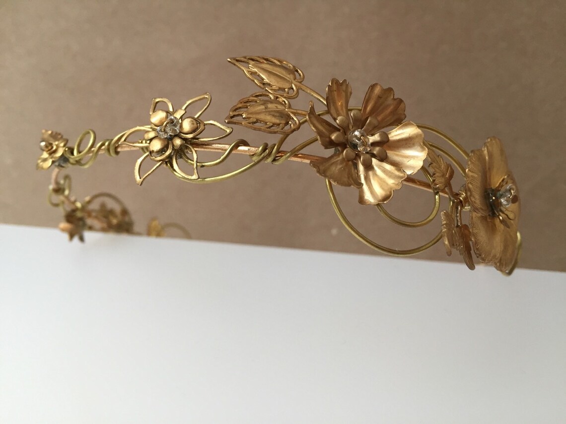 The ODETTE Crown Edwardian Vintage Flower Tiara Headband. - Etsy
