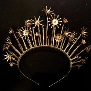 The STARLET Star Brass Crown Tiara - Wedding, Festival, Bride ...