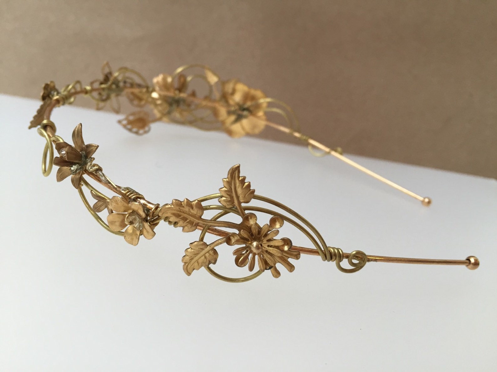The ODETTE Crown Edwardian Vintage Flower Tiara Headband. - Etsy