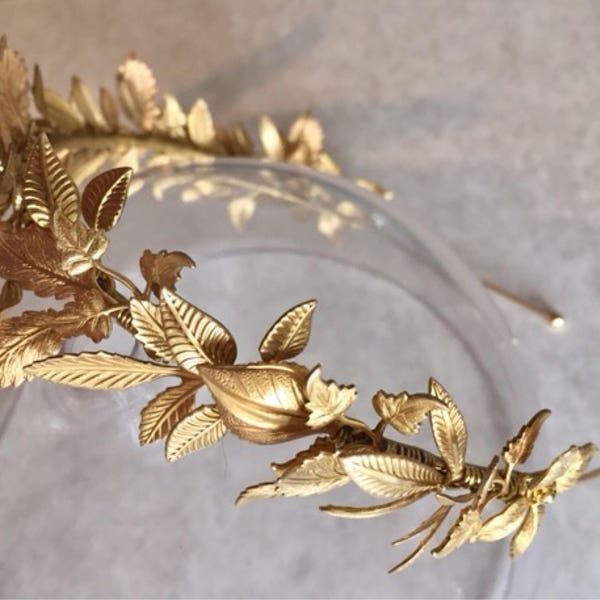 Gold Leaf Crown - Etsy