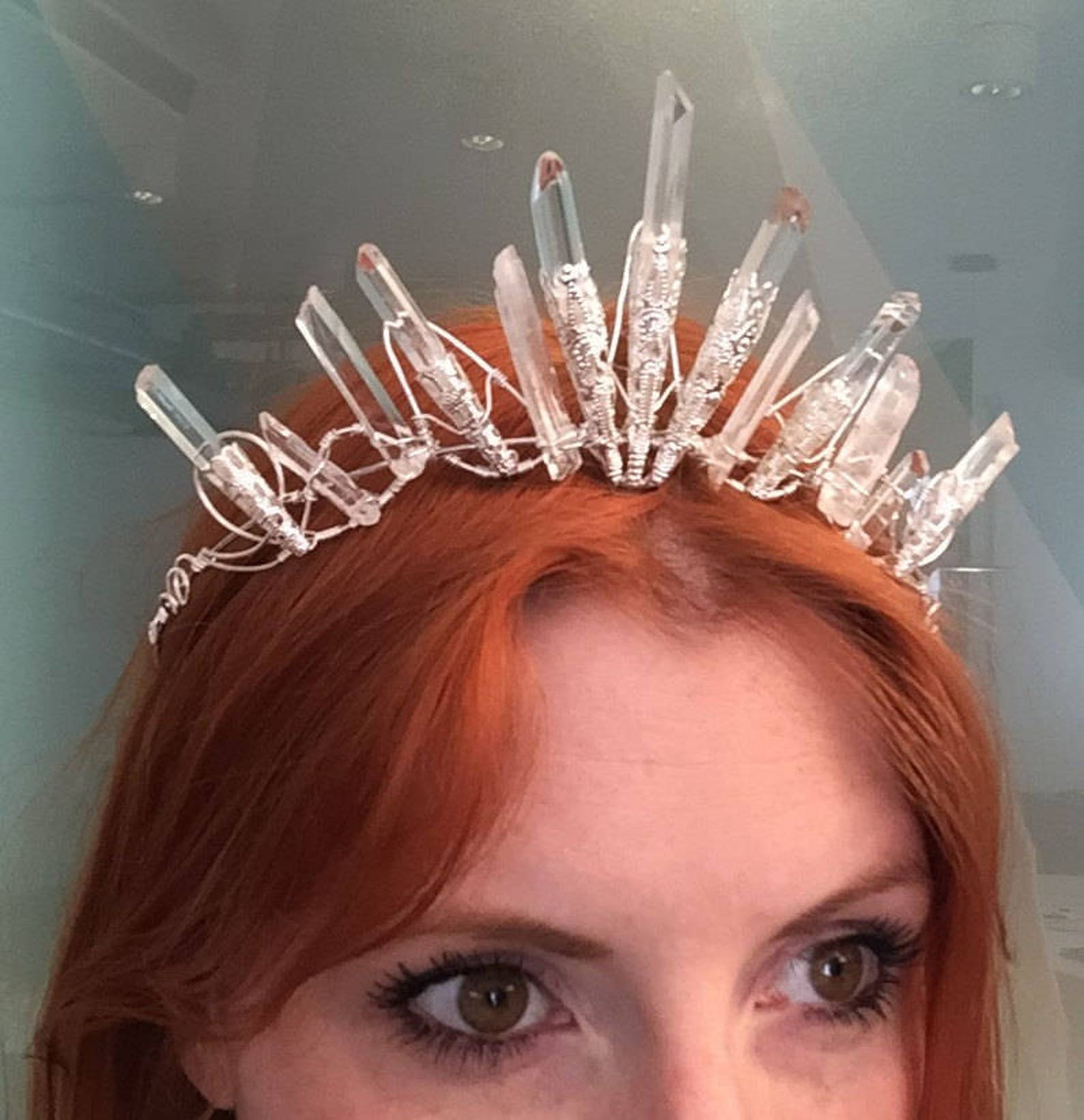 The AMBER Crown - Magical Natural Rock Crystal Quartz Crown Tiara ...