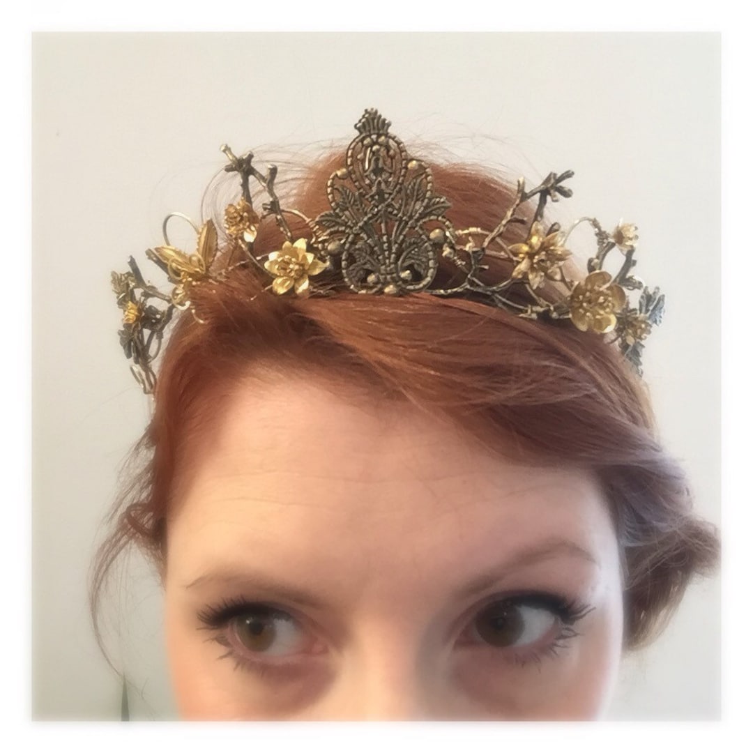 The EFFIE Woodland Flower Crown Tiara – Vintage Bohemian Headband - Etsy