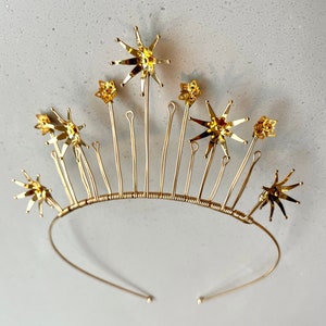 The LYRA Star Crown Tiara - Bridal Headdress Festival Prom Flower - Etsy