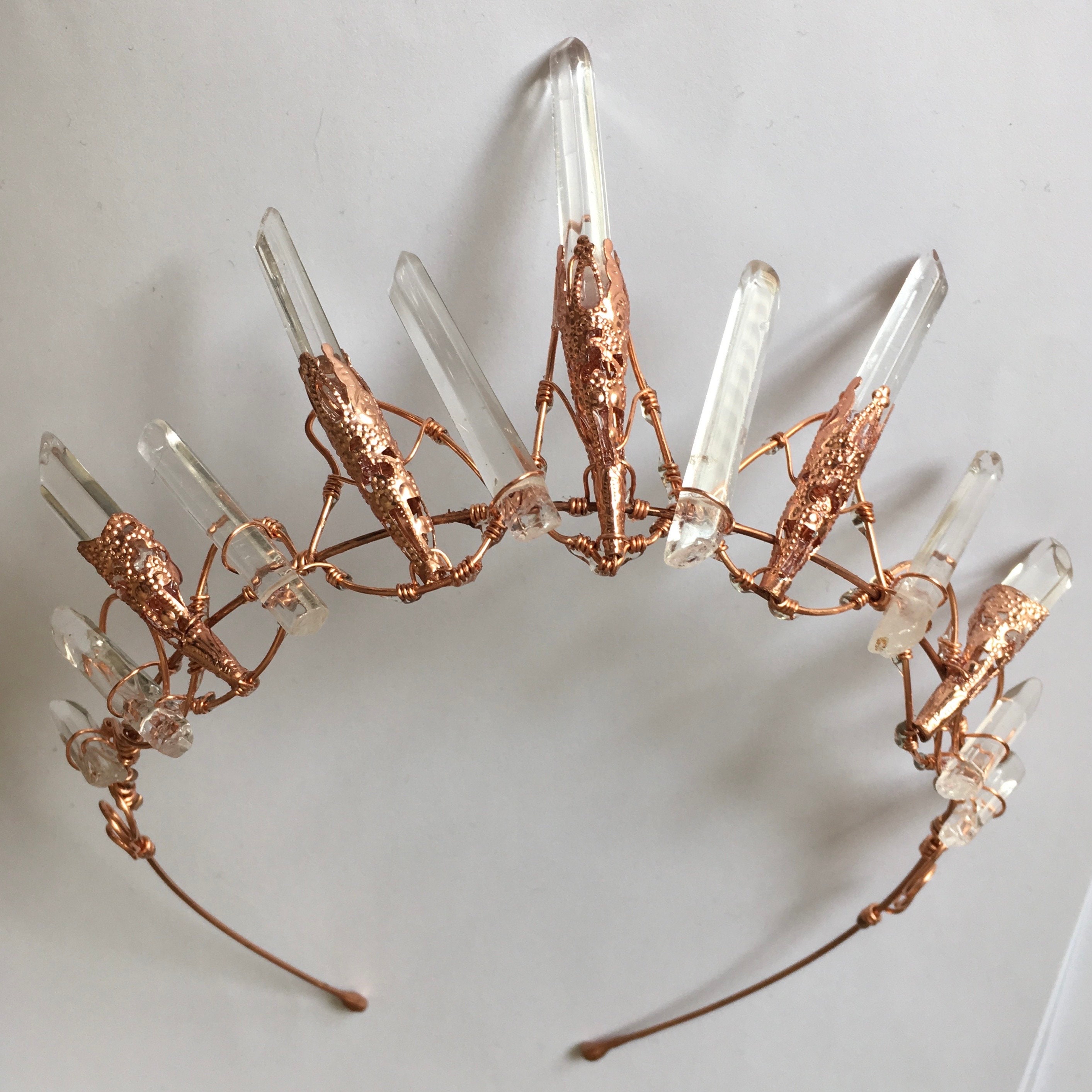 The CELESTE Crown - Crystal Quartz Crown Tiara - Magical Headpiece ...