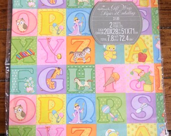 Alphabet Wrapping Paper - Etsy