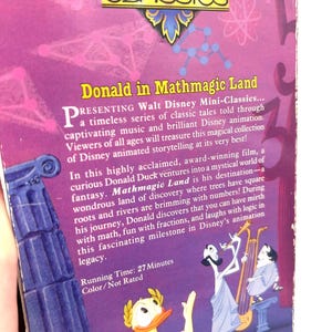 Disney Donald in Mathmagic Land VHS - Mini Classics - Tested Working - Etsy