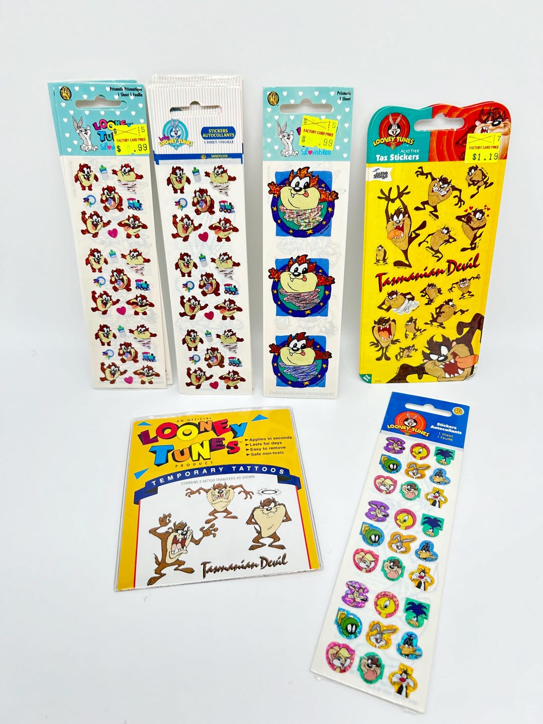 Vintage 90s Sealed Taz Looney Tunes Stickers - Sold Separately New ...