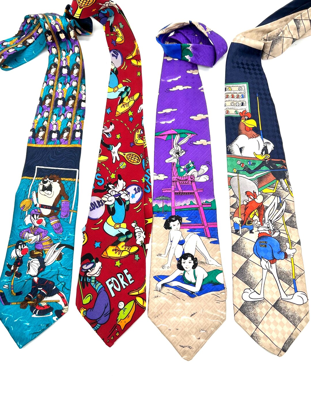 Vintage 90s Looney Tunes & Disney Ties - Sold Seperately- Bugs Bunny ...