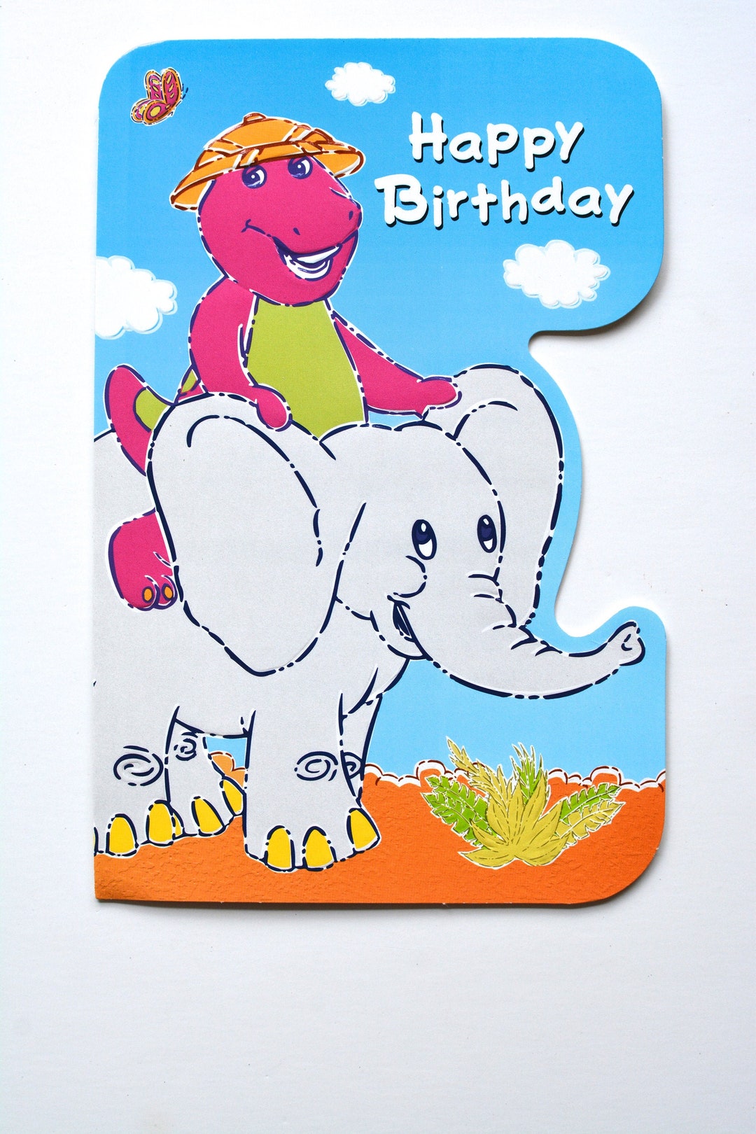 Barney Birthday Card For All Ages Fun Nostalgic Vintage Etsy