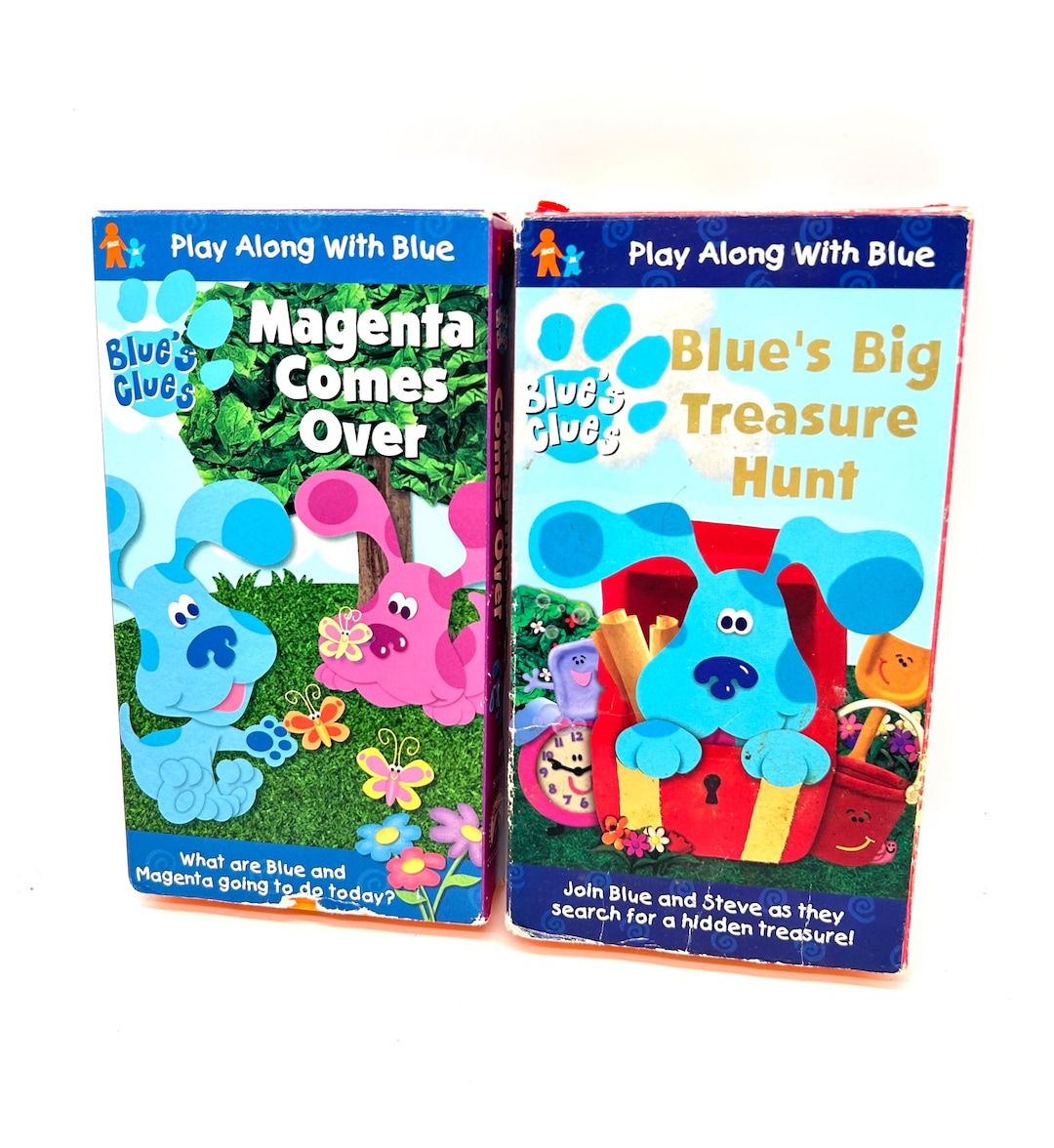 Blue’s Clues VHS Tapes - Magenta Comes Over & Blue’s Big Treasure Hunt ...