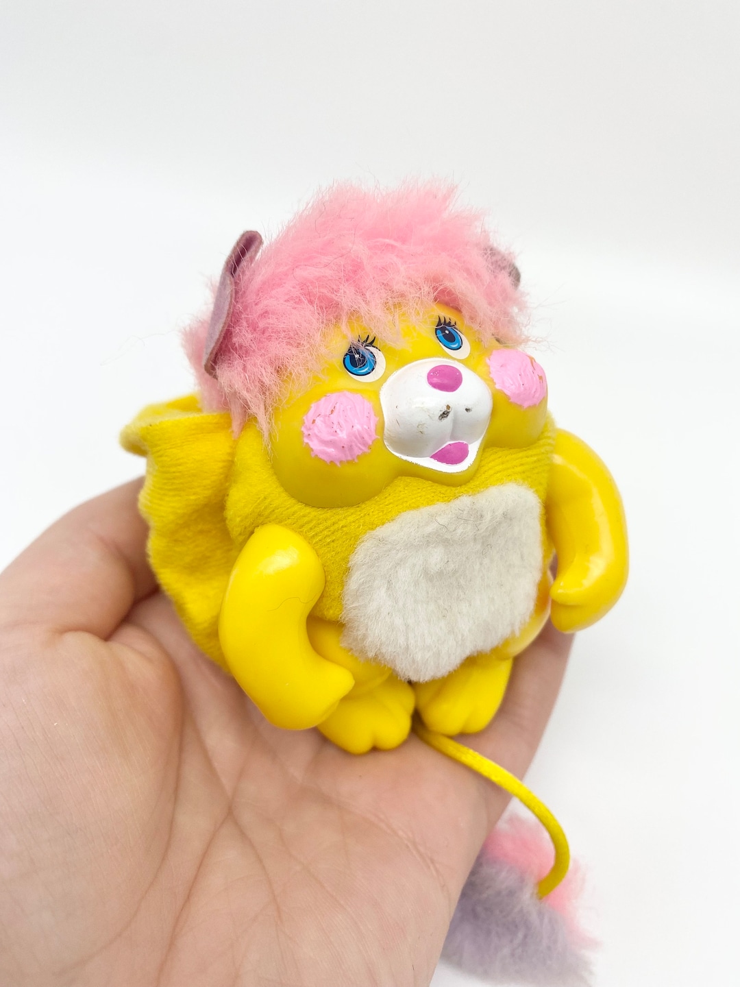 Vintage 1986 Mattel Pocket Popples Yellow Plush Toy 80s - Etsy