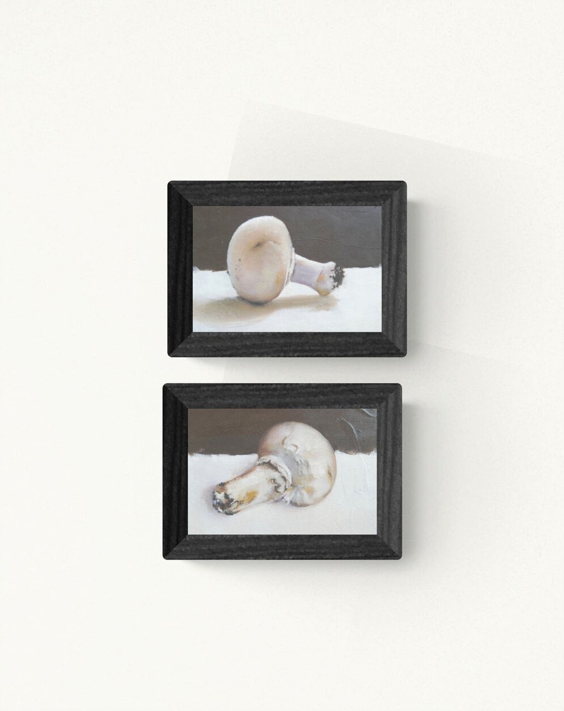 Still Life Painting Original, Small Oil Painting, Mushroom Painting ...