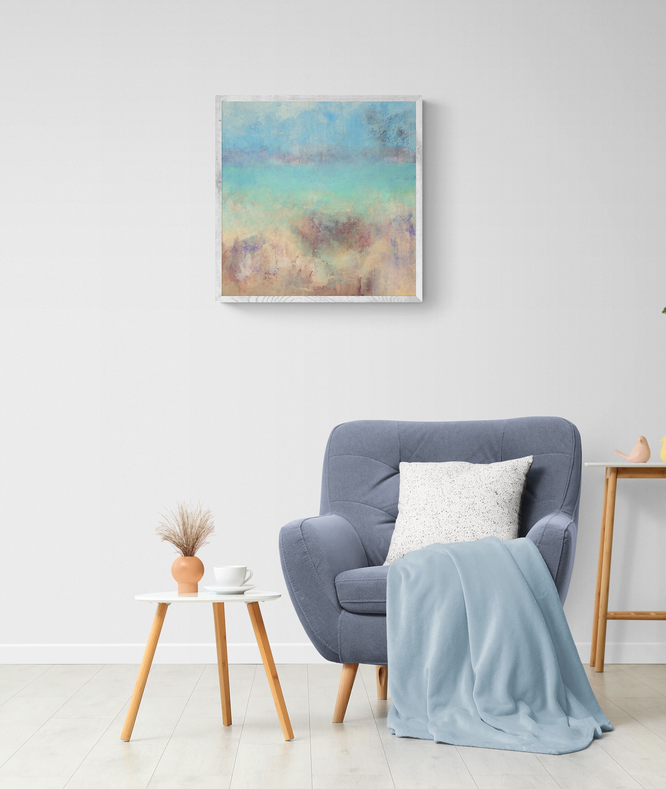 Abstract Seascape Painting on Canvas Large Square Coastal - Etsy