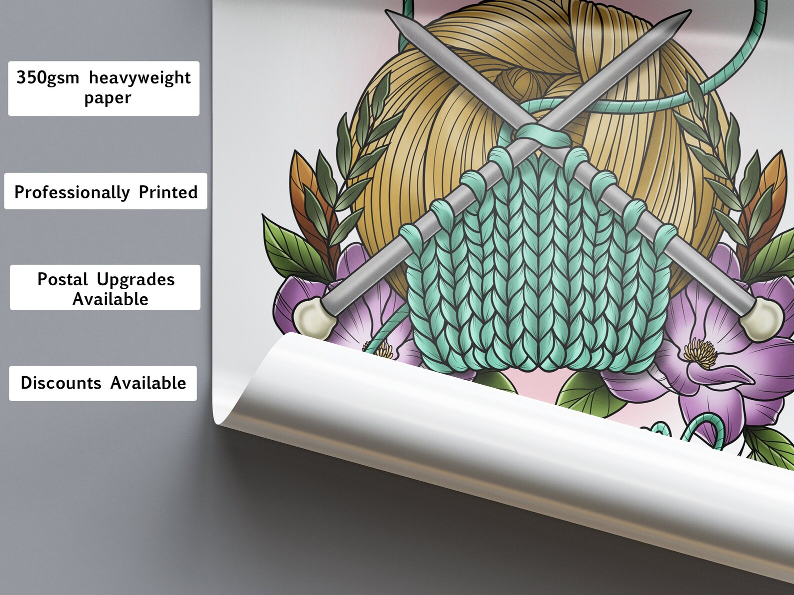 Wool Craft Art Prints Knit Crochet Sew A5 A4 Tattoo | Etsy