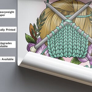 Wool Craft Art Prints, Knit, Crochet, Sew, A5, A4, Tattoo Style ...