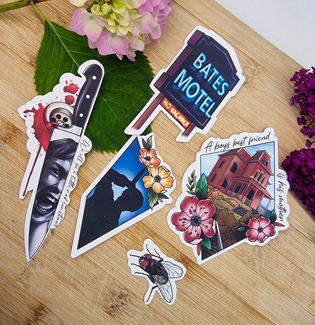 Psycho Stickers, 5 Pack, Gloss Vinyl Waterproof Permanent Sticker Pack ...