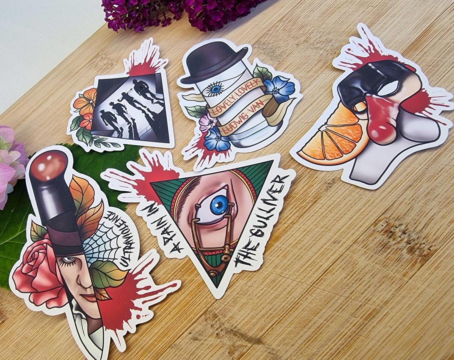 A Clockwork Orange Stickers, 5 Pack, Gloss Vinyl Waterproof Permanent ...