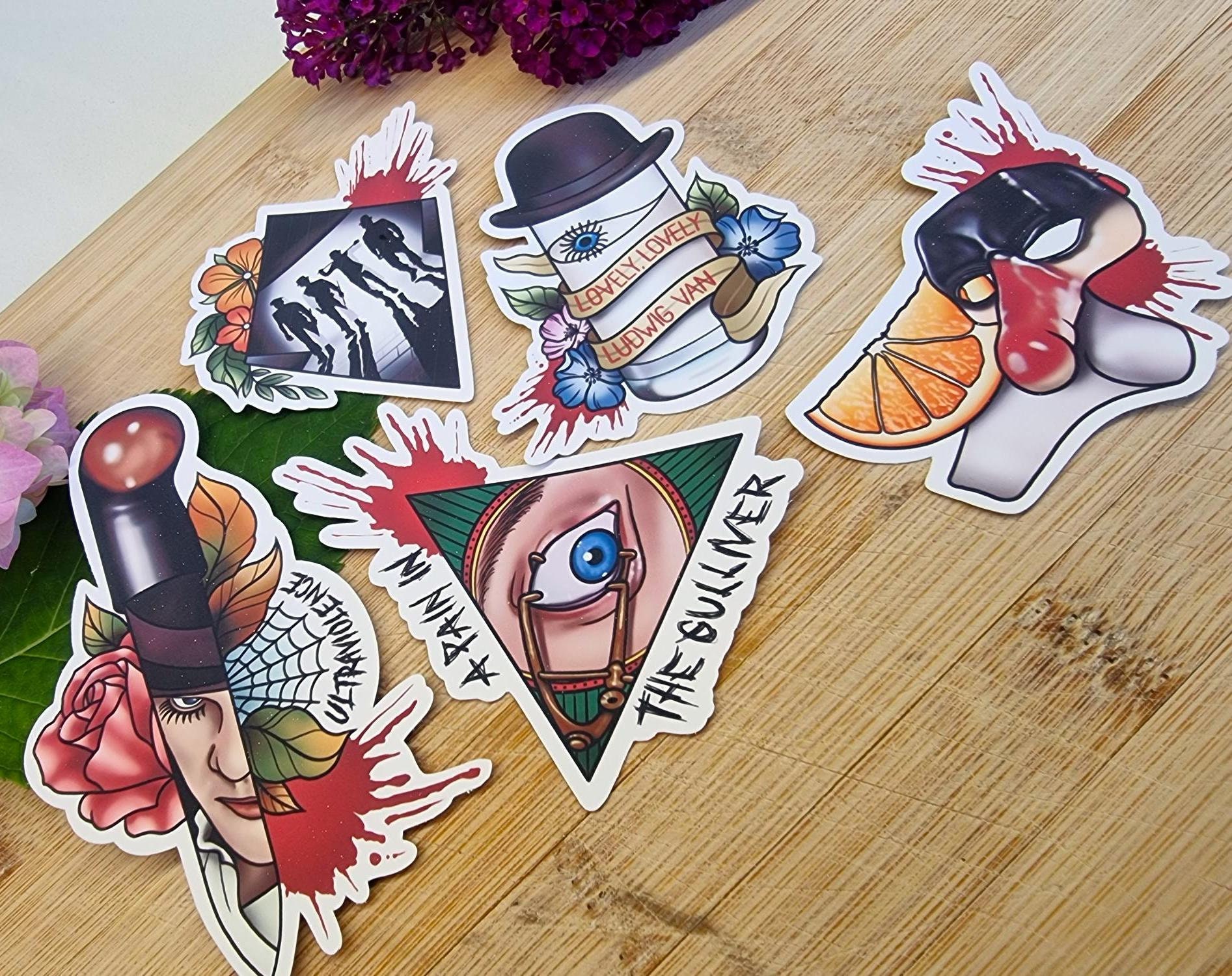 A Clockwork Orange Stickers, 5 Pack, Gloss Vinyl Waterproof Permanent ...
