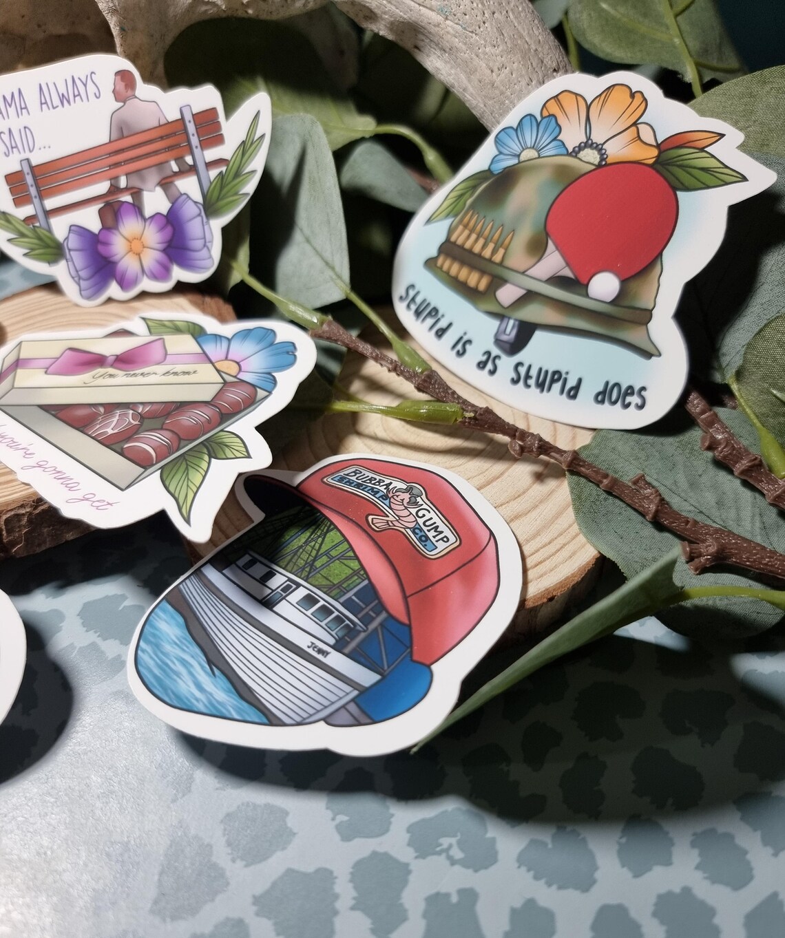 Forrest Gump Stickers 6 Pack Gloss Vinyl Waterproof - Etsy