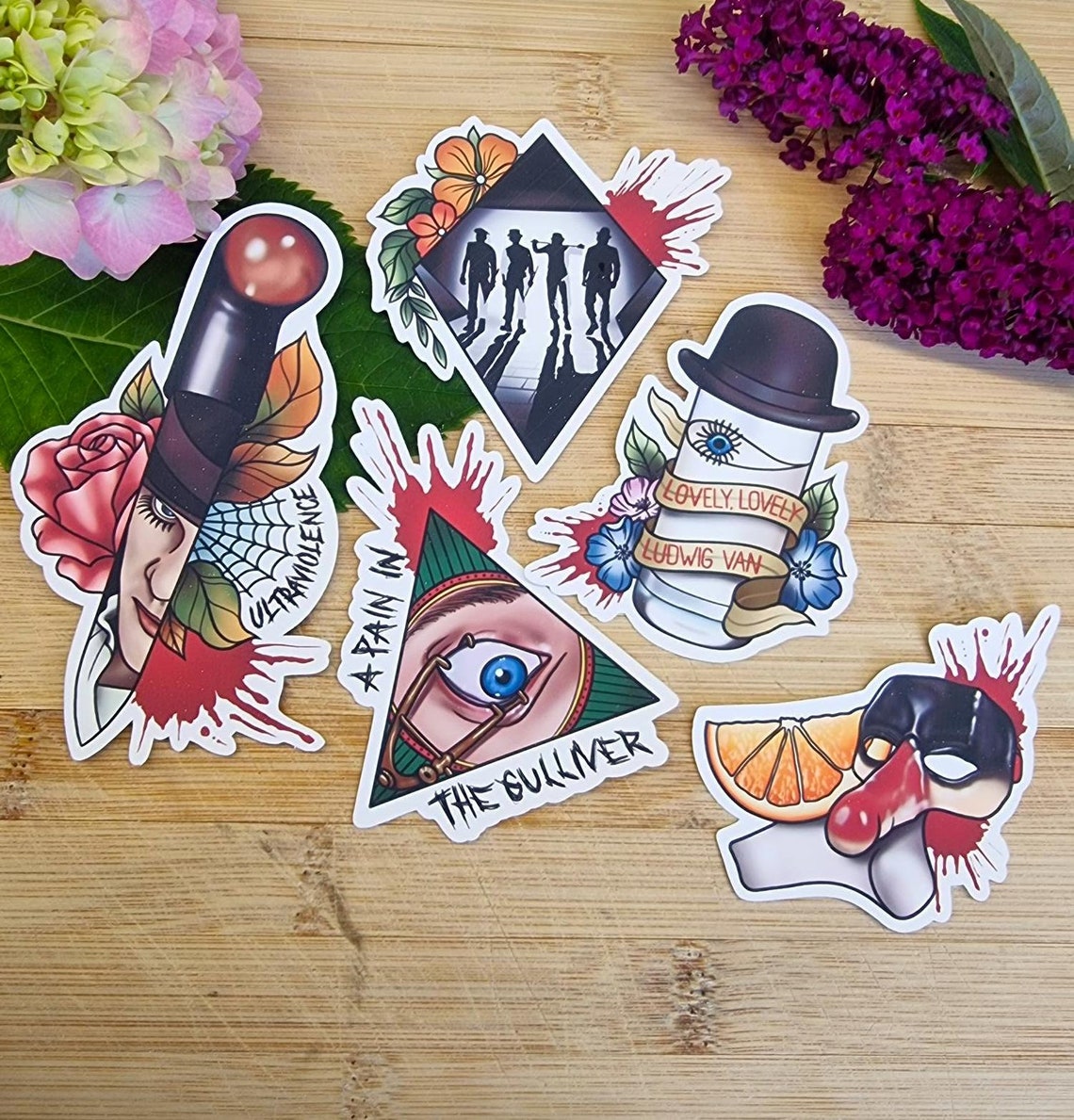 A Clockwork Orange Stickers, 5 Pack, Gloss Vinyl Waterproof Permanent ...