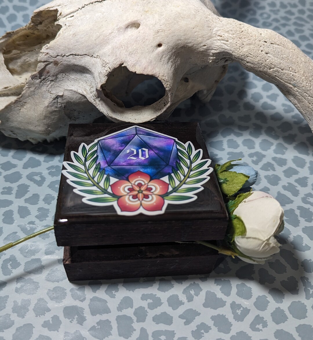8x8 Cm D20 Dice, Digitally Hand Painted, Dungeons, Cute, Novelty, Dice ...