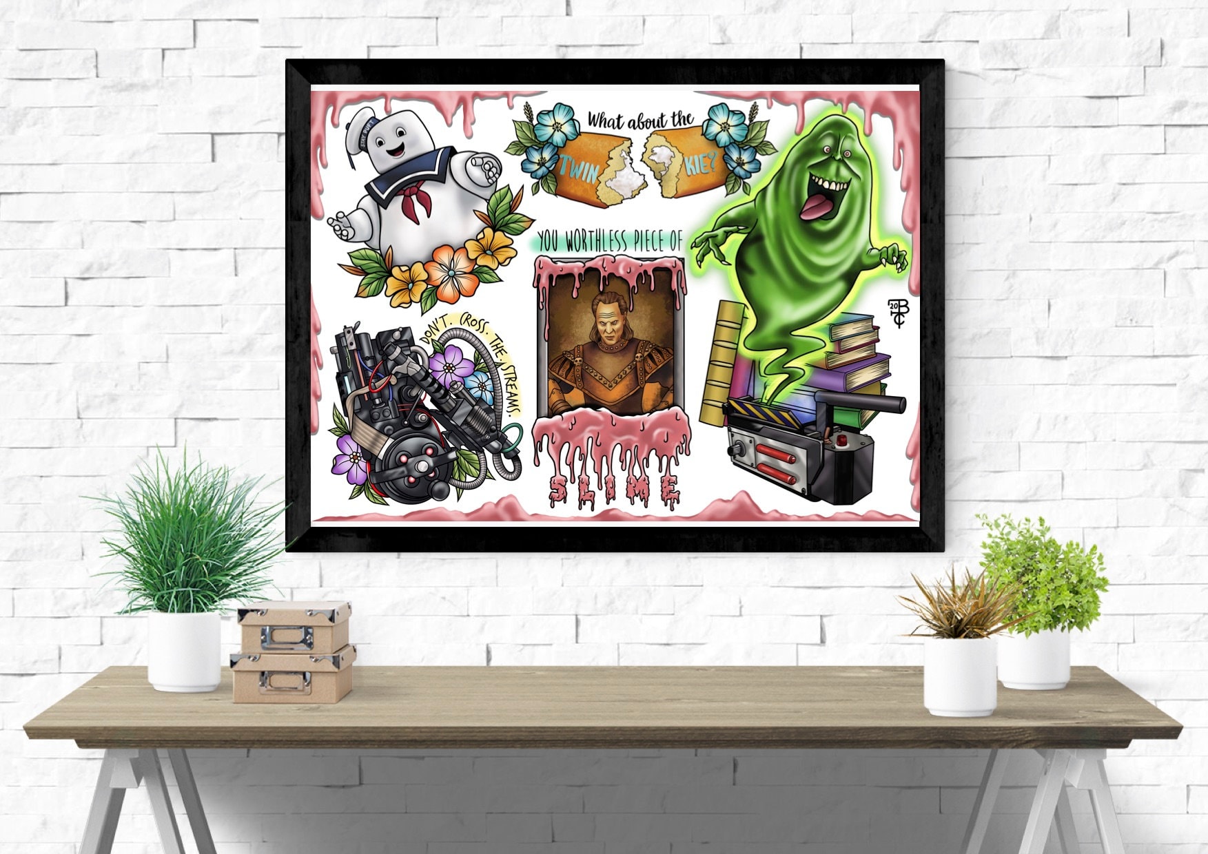 Ghostbusters Print A4 A3 Tattoo Style Film Ghost | Etsy