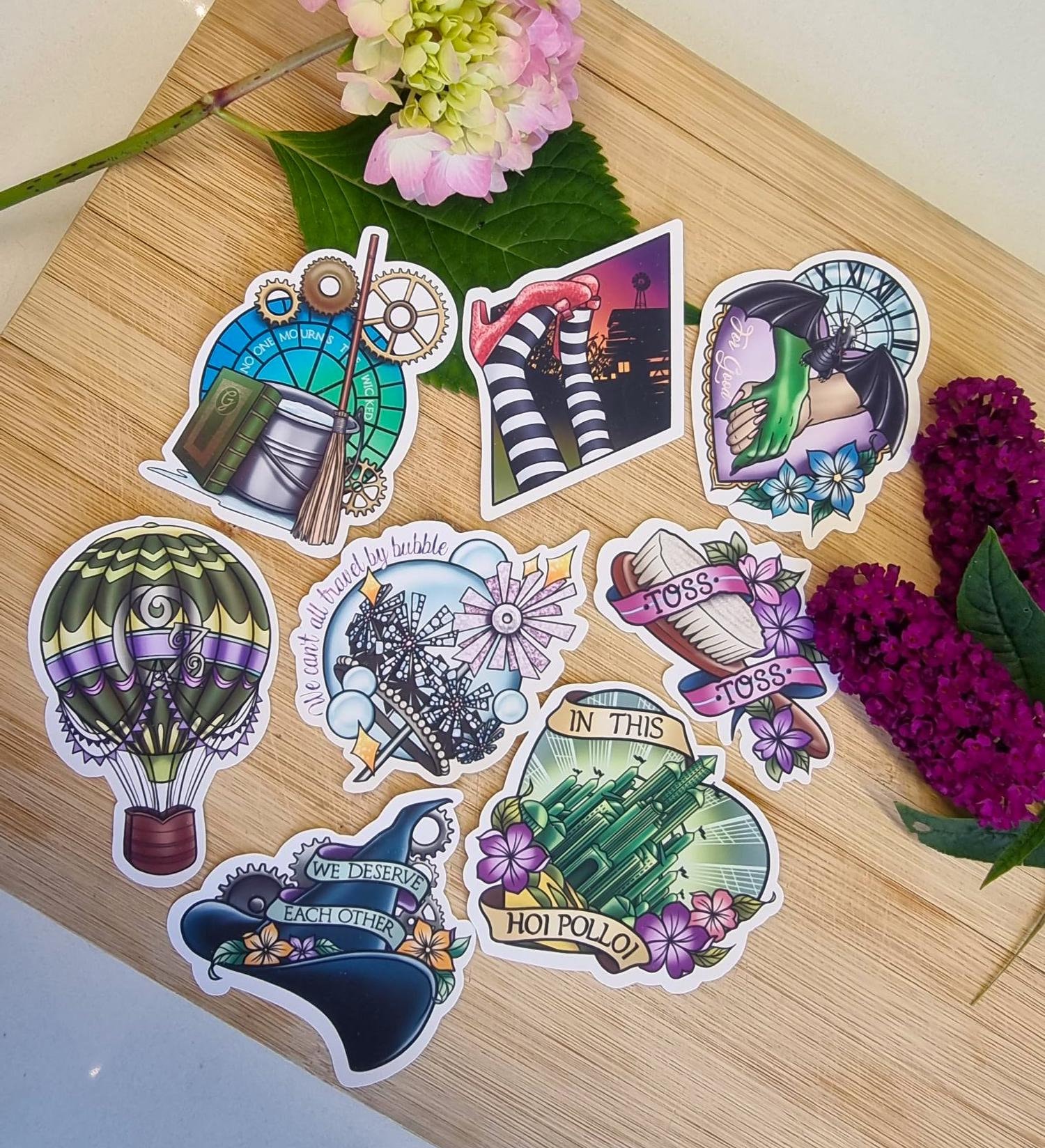 Wicked Musical Stickers 6 Pack Gloss Vinyl Waterproof - Etsy