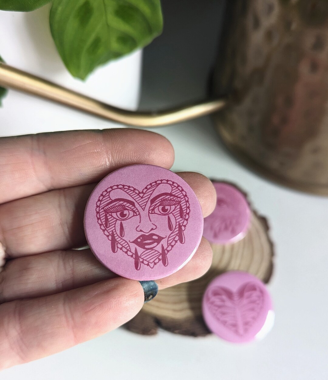 Trad Tattoo Design Badges, Pack of 4, 38mm, Handmade, Traditional ...